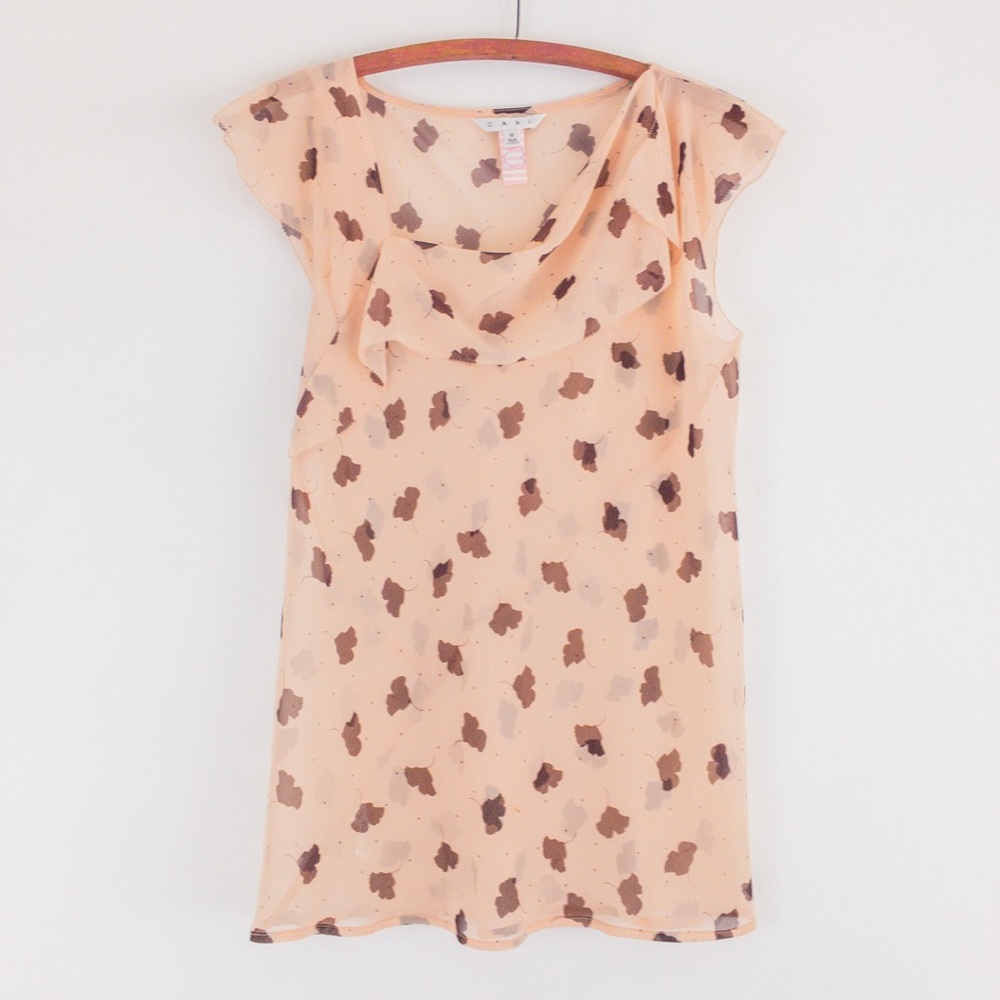 Cabi Heart Of Cabi Sheer Ruffle Top - Gem